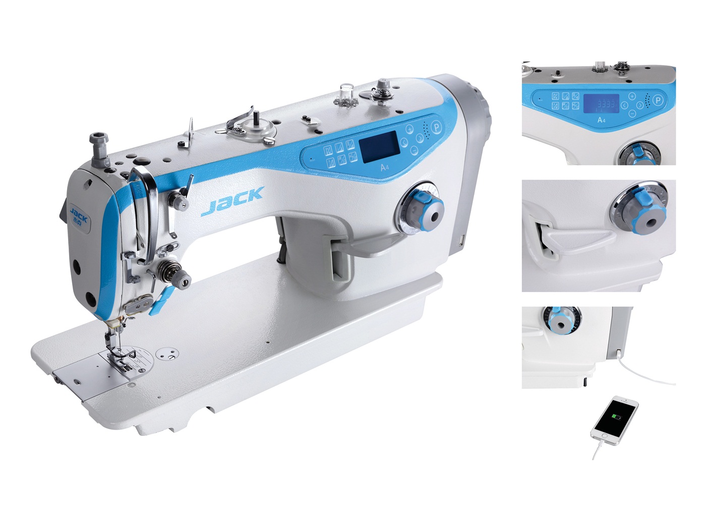 Masina de cusut liniara Jack A4 - Masina cusut-brodat ate insertii ...